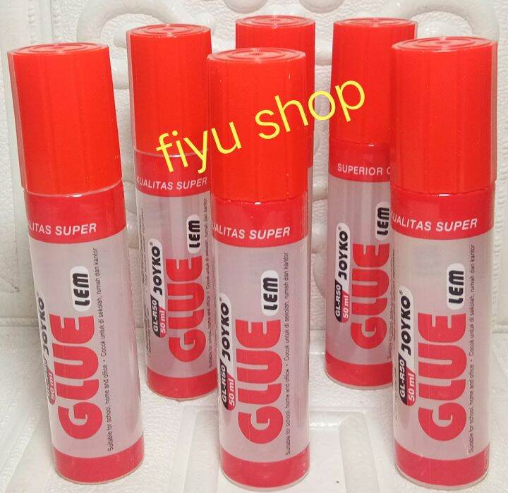 Lem Glue Joyko GL - R50 ukuran Besar 50 ml ( 6 pcs / botol plastik ) | Lazada Indonesia