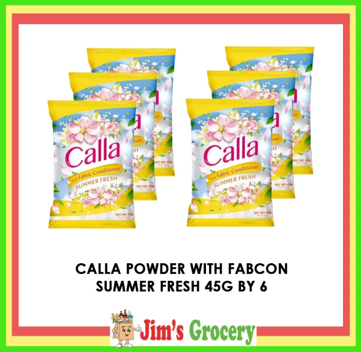 JIMS CALLA LAUNDRY POWDER WITH FABCON SUMMER FRESH (YELLOW) 45G (BUNDLE ...