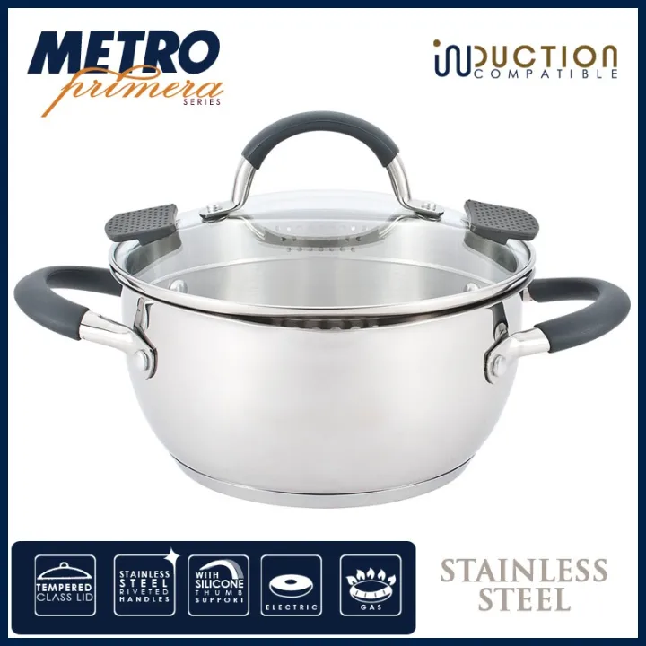 Metro Stainless Steel Casserole with Lid MPCW 1821 | Lazada PH