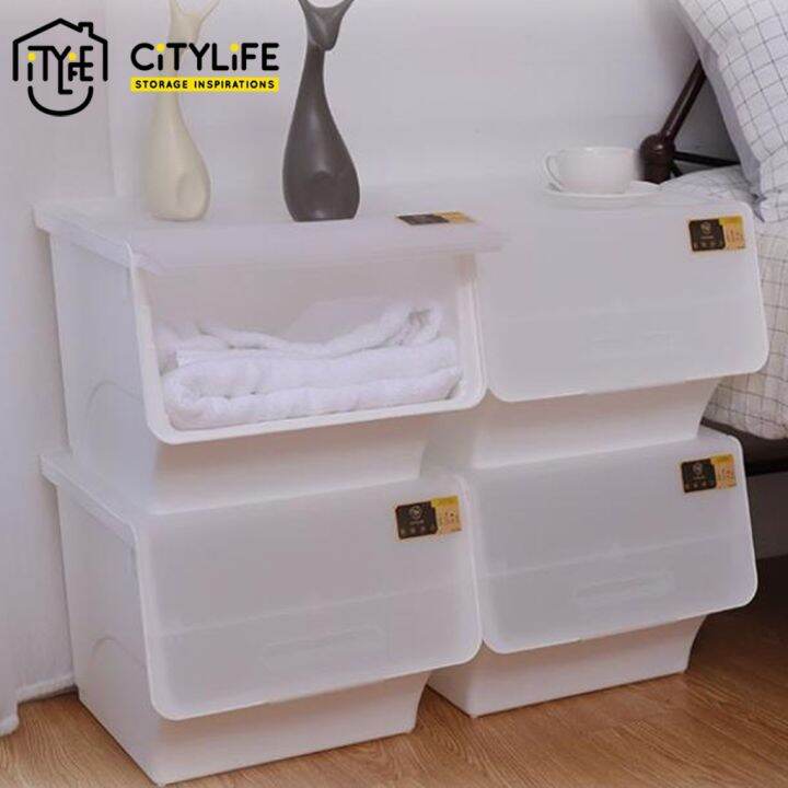 CityLife Stackable Storage Box With Front Opening 35L | Lazada PH