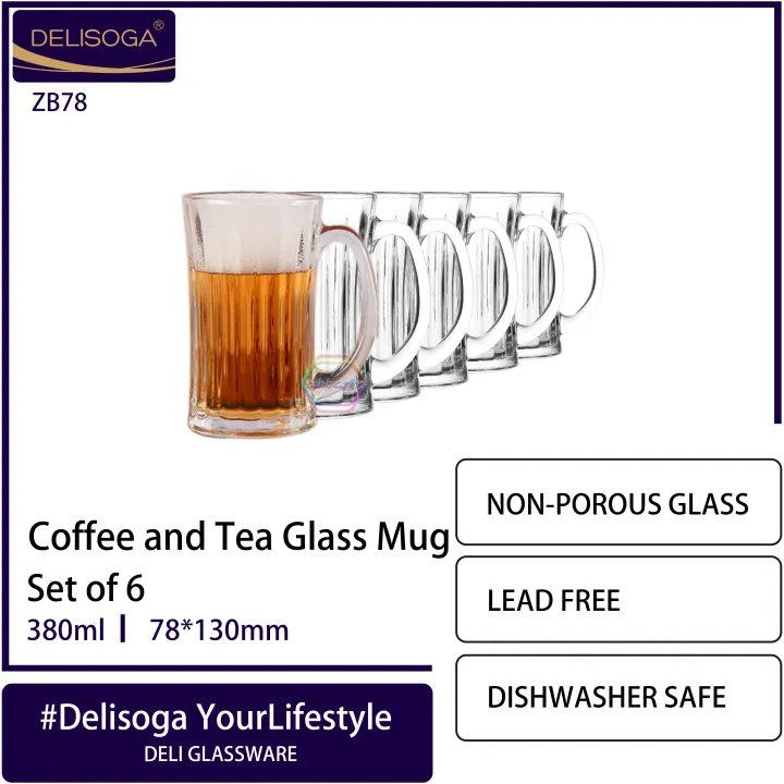 Deli Delisoga ️320ml Glassware Glass Clear Drinking Set (1pcs.6pcs ...