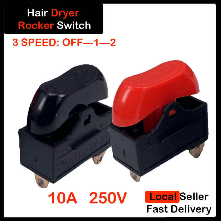 Hairdryer Rocket Switch 3 Mode Push Button Switch For Hairdryer Heavy ...