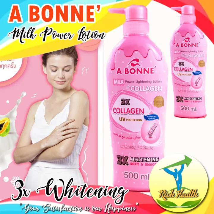 A BONNE LOTION WHITENING ORIGINAL 500ML MILK POWER LIGHTENING (PINK ...