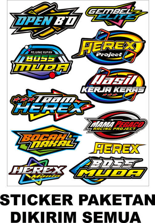STICKER MOTOR / STIKER MOTIF RACING /VARIASI STICKER CUSTOM UNIVERSAL ...