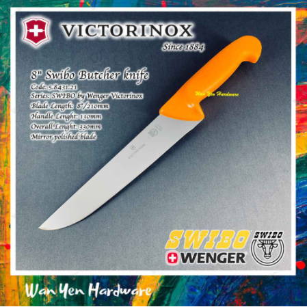 Premium Victorinox Swibo 8"/ 21cm Butcher Knife / Pisau Sembelih (5. ...