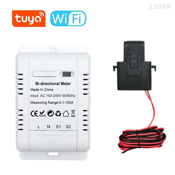Tuya WiFi Intelligent Bidirectional Single-phase Energy Meter Solar PV ...