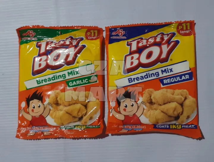Tasty Boy Breading Mix Regular and Garlic Flavors - 67 Grams Coats 1 Kg ...