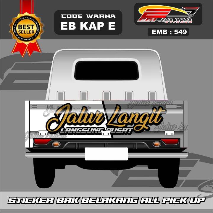 STIKER PICK UP FREE CUSTOM NAMA JALUR LANGIT VARIASI DESAIN-STICKER ...