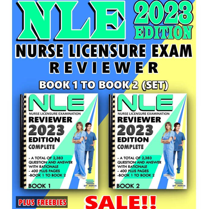 Hot sale NLE - NURSE LICENSURE EXAM REVIEWER COMPLETE 2023 EDITION - Book 1 to book 2 (400+pages ...