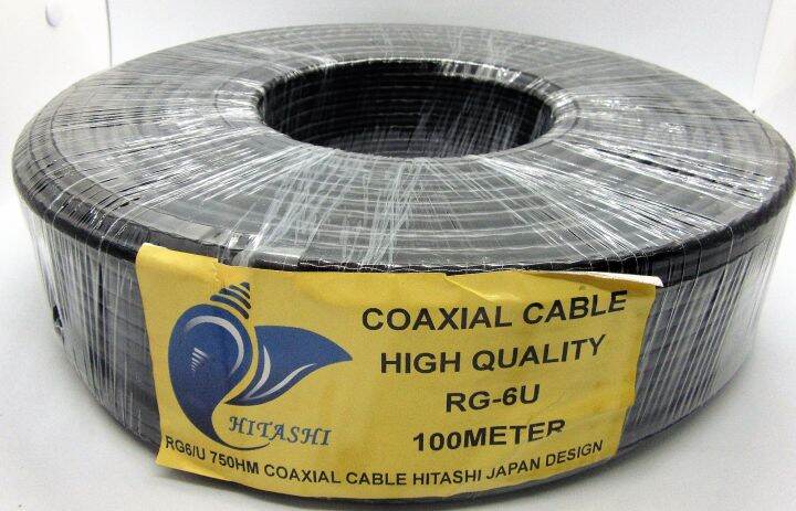 Hitashi Rg6 Coaxial Cable 100M | Lazada PH