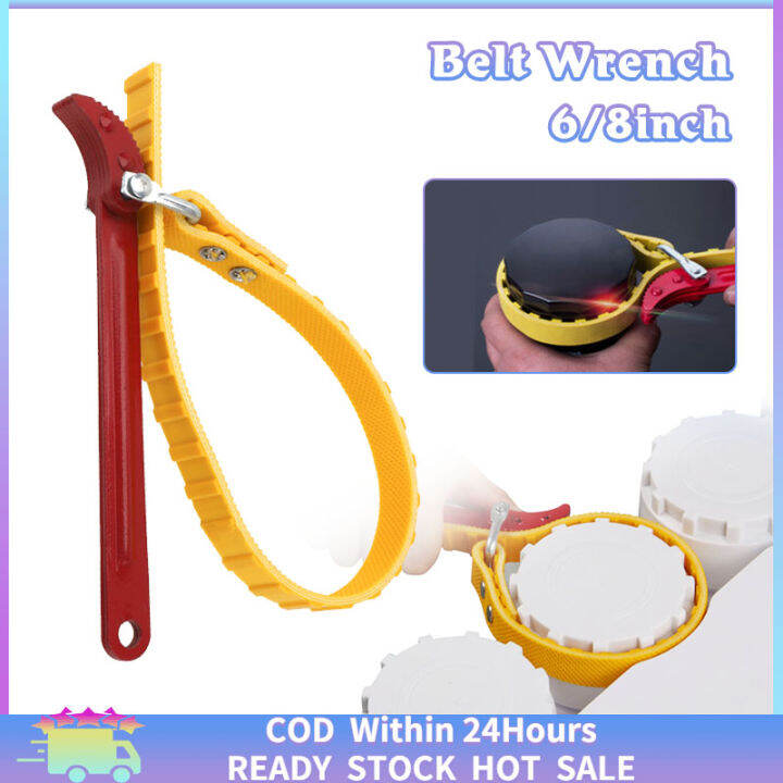 [Ready Stock]8 12 Inch Belt Wrench Oil Filter Removal Wrench Tool Multi ...