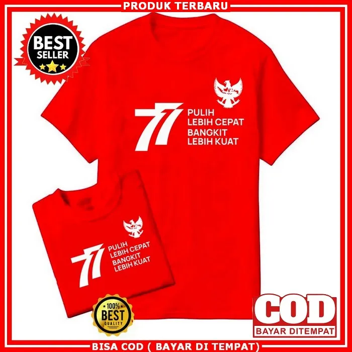 Kaos Kemerdekaan Indonesia Hut Ri Ke 77 Baju 17 Agustusan Agustus Pria Distro Laki Dewasa Gaya ...