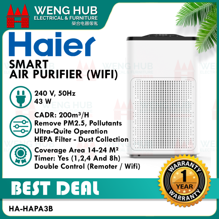 Haier Air Purifier with WiFi Function HA-HAPA3B | Lazada