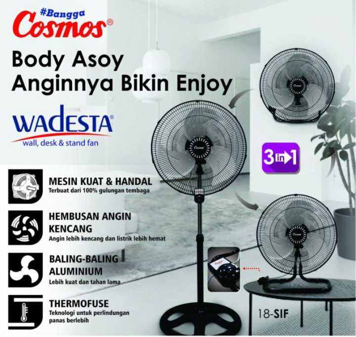 Cosmos SIF-1804 S Kipas Angin Besi 3 in 1 Wadesta 18 inch SIF1804S ...