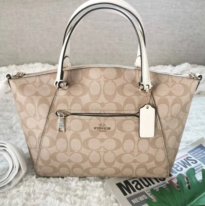Coach Prairie Satchel Signature Canvas F79998 - Chalk | Lazada PH