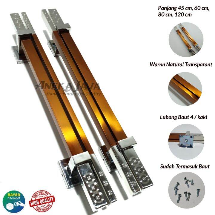 Handle Pintu rumah panjang 45 cm 60 cm 80 cm 100 cm 120 cm / Tarikan Pintu / Pegangan Pintu ...