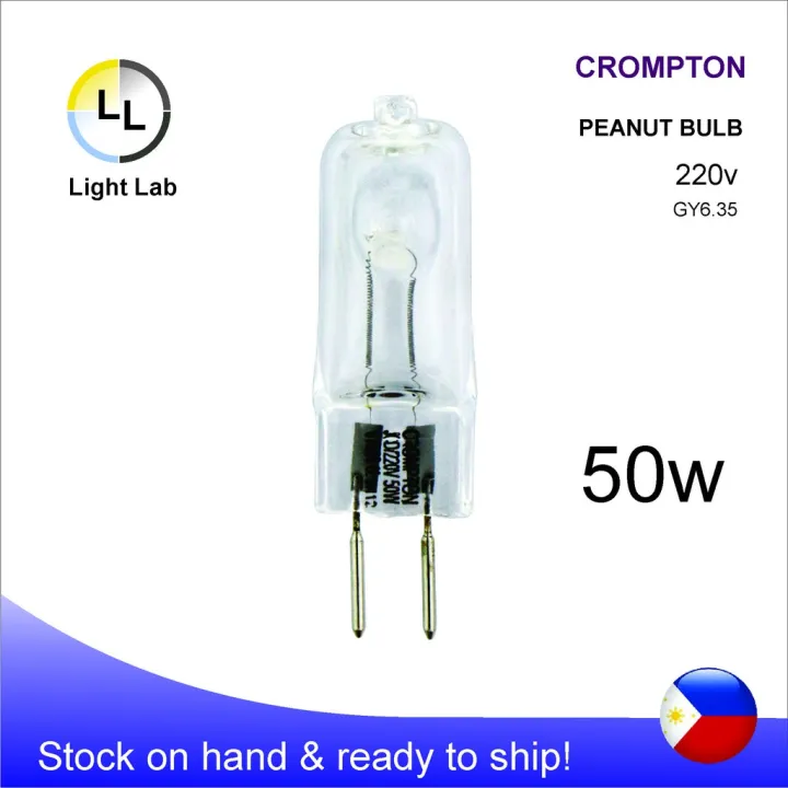 CROMPTON Peanut Bulb 220v GY 6.35 20 Watt 50 Watt Tungsten Halogen Lamp ...