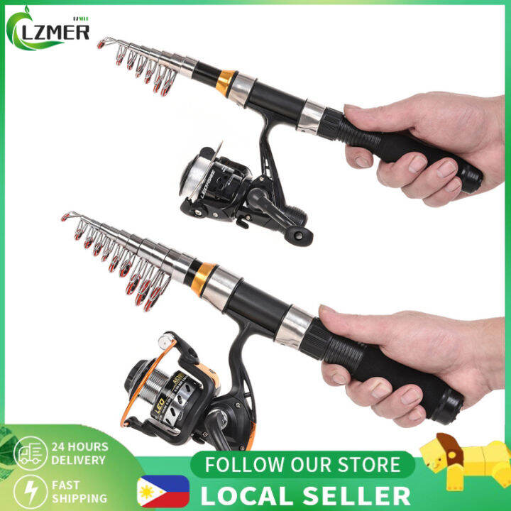 【Spot goods】Telescopic Fishing Rod 1.0m-2.3m Fishing Rod Glass Rod ...