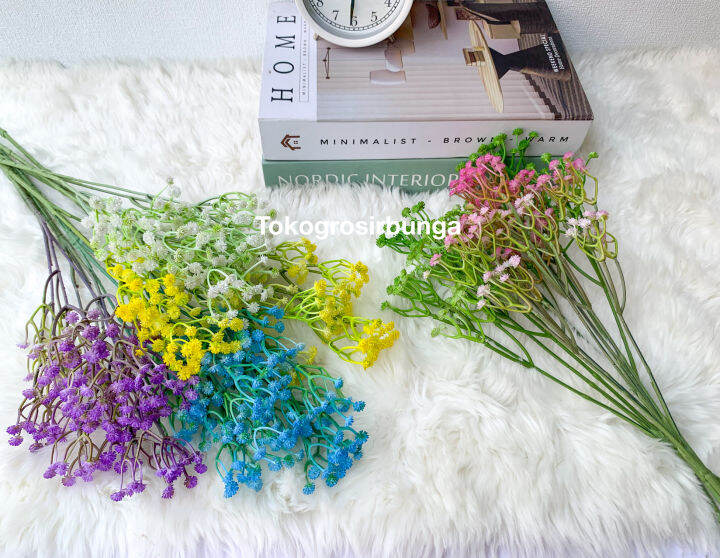 Bunga Baby breath cabang 3 warna panjang | Lazada Indonesia