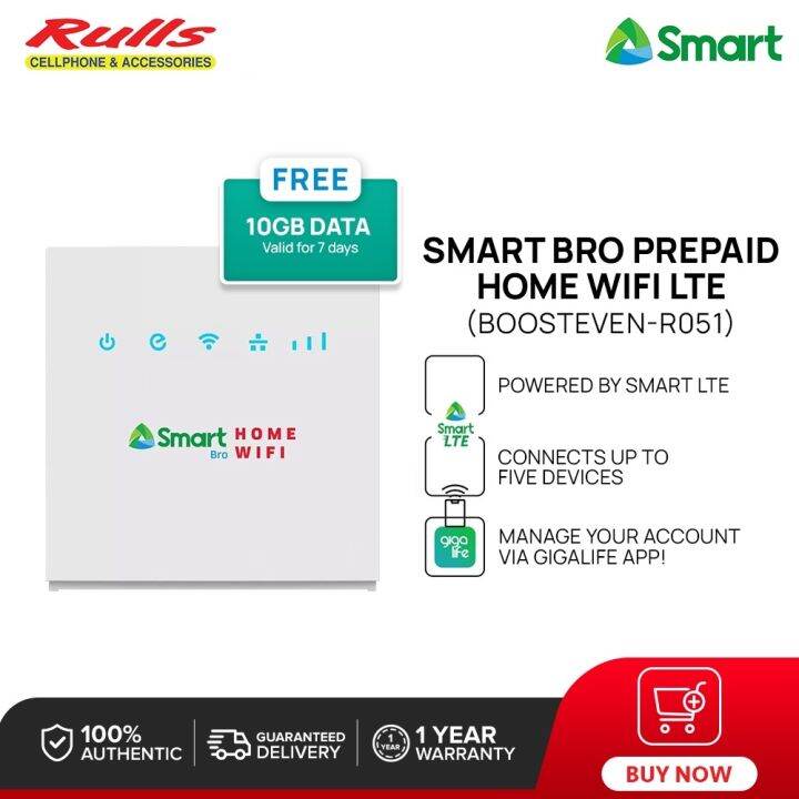 SMART Bro Prepaid Home Wifi LTE (Boosteven-R051) with FREE 10GB Data ...