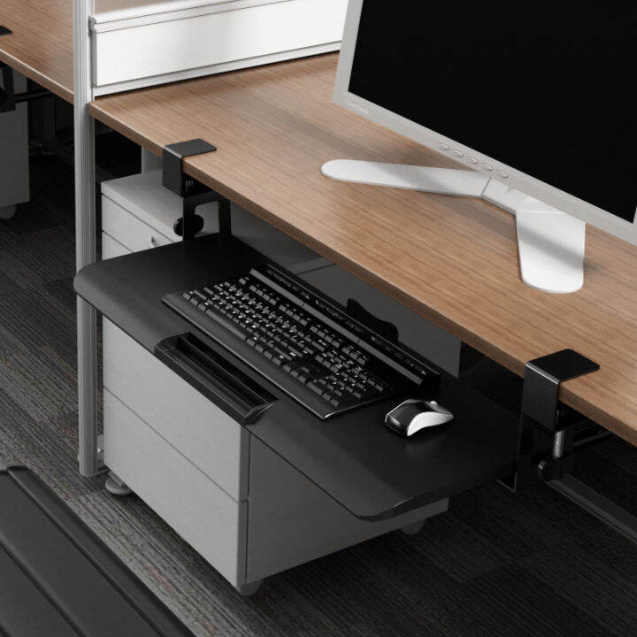 New keyboard bracket, no punch slide rail, no installation, wooden lazy ...