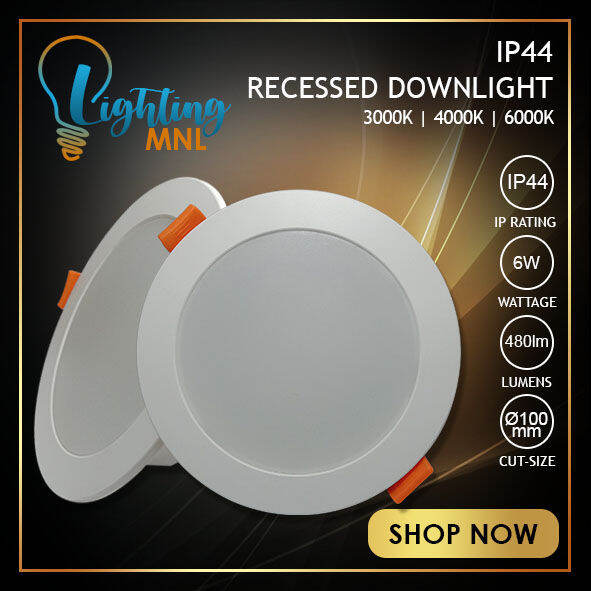 Lightingmnl IP44 Recessed Down Light 6 Wattage Pin Light Ceiling Panel ...