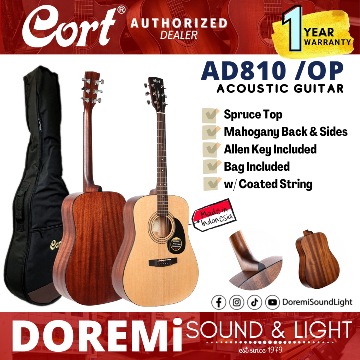 Cort AD810 Acoustic Guitar With Gigbag, Open Pore (AD-810) | Lazada