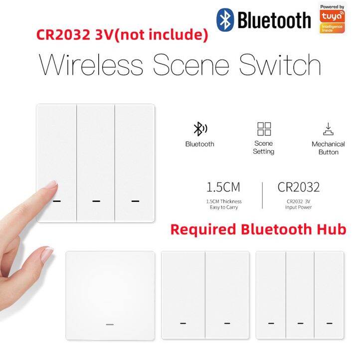 Tuya Smart Bluetooth Wireless 9 Scene Switch Mechanical Push Button ...