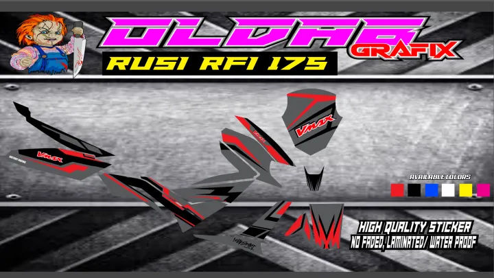 RUSI RFI 175 STICKER DECALS, FULL BODY DECALS, MATTE/GLOSS LAMINATED ...