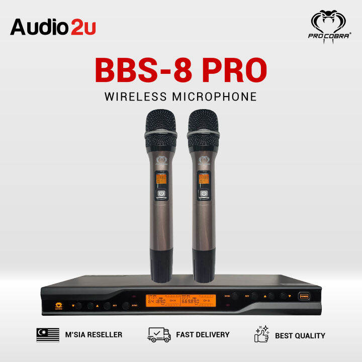 Professional Pro Cobra BBS-8 Pro High-End Wireless Microphone | Lazada