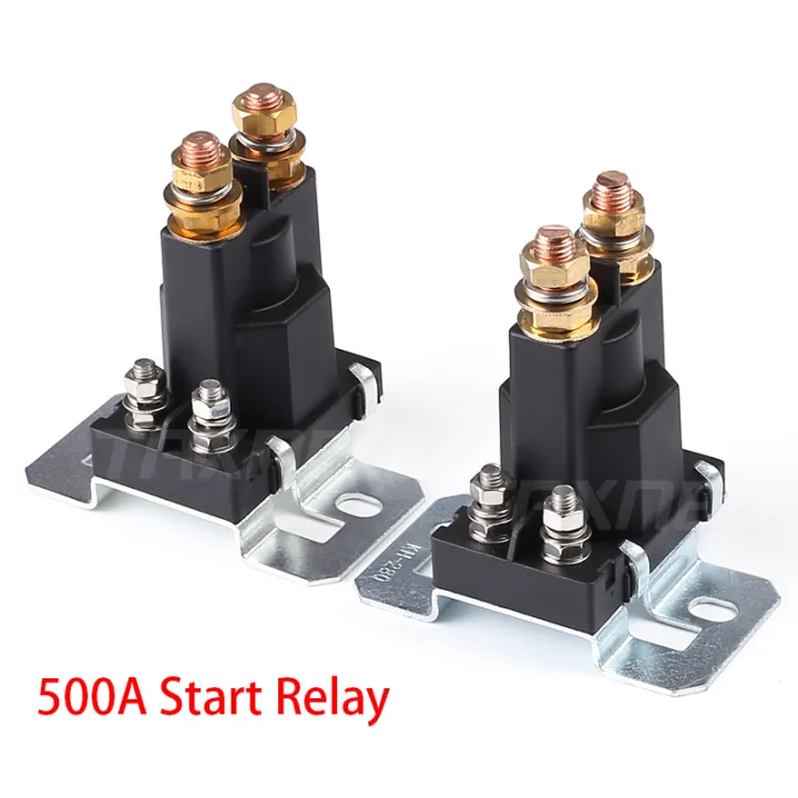 High Current Relay 500A 12V/24V Dual Battery Start relay Large Current ...