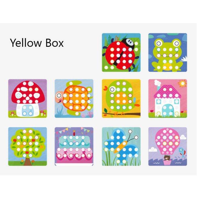Mosaic Puzzle Mushroom Button Nail Art Game with PegboardX0r | Lazada PH