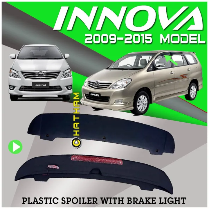 Spoiler for Toyota Innova 2005 to 2015 ( Matte Flat Black ) | Lazada PH