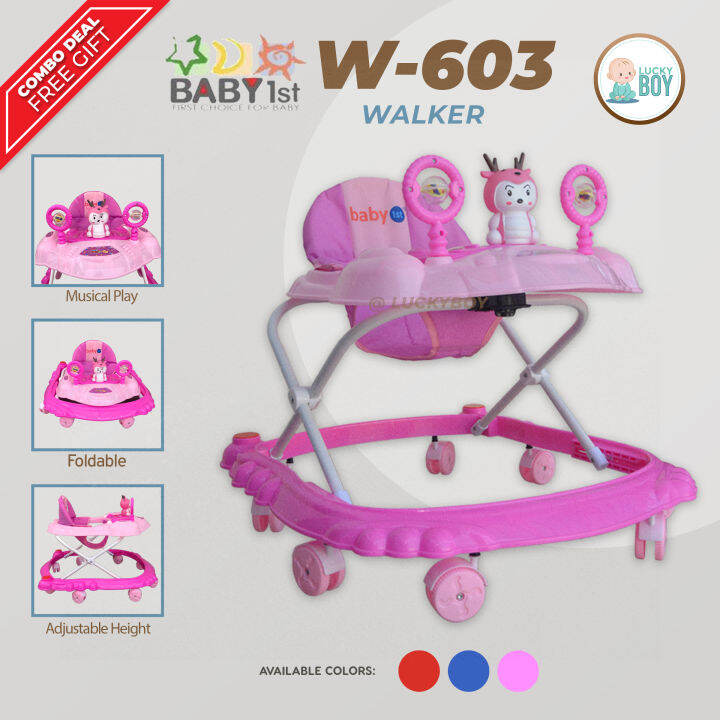 Baby1st WS-603 Musical Pink Walker for baby | Lazada PH