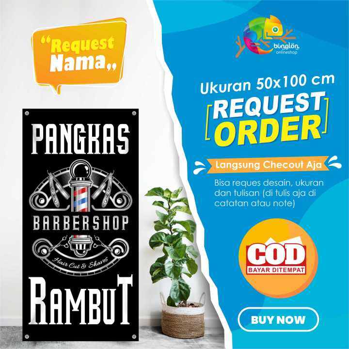 Spanduk Banner Pangkas Rambut Keren Model C | Lazada Indonesia