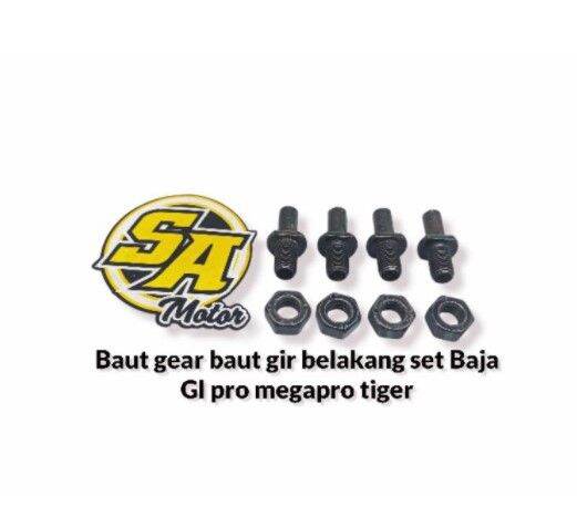 BAUT GEAR BAUT GIR BELAKANG SET HONDA TIGER GL PRO MEGAPRO BAHAN BAJA ...