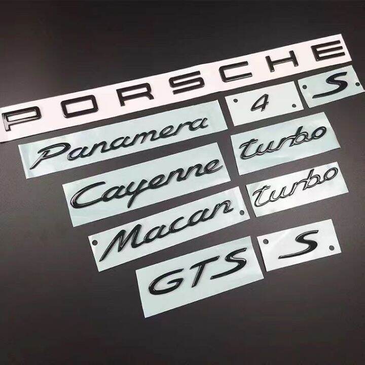 Porsche car logo English letters ABS material front S sticker Macan ...