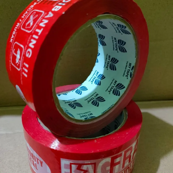 Lakban Fragile Merah Putih / Isolasi Fragile 2 In 1 Jangan DIbanting ...