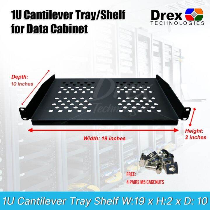 1U Cantilever Tray Width= 19" x Depth= 10" x Height= 1" | Lazada PH