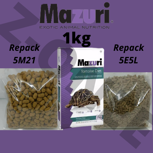 Mazuri Tortoise Food Sulcata Makanan kura kura 陆龟 1kg | Lazada