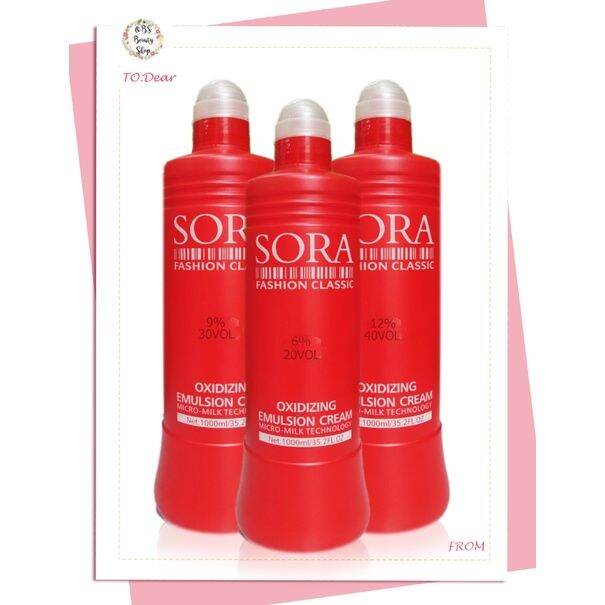 Sora Oxi Peroxide oxidizing emulsion cream 1000ml 6, 9, 12 | Lazada PH