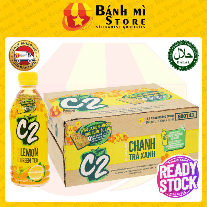 C2 LEMON / PEACH / APPLE GREEN TEA 🇻🇳 | [HALAL] C2 Hương Chanh Trà Xanh ...