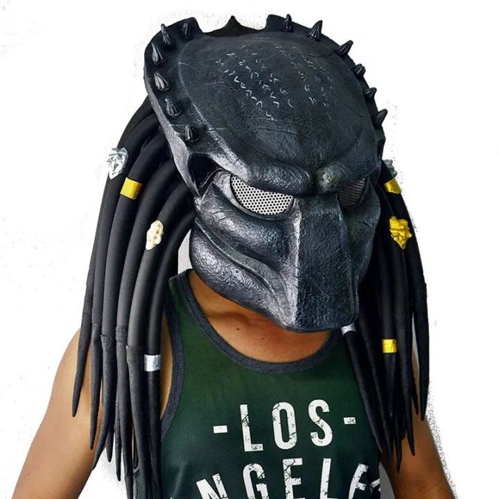 Scary Latex Alien Predator Cosplay Mask Decoration Props Halloween Mask ...