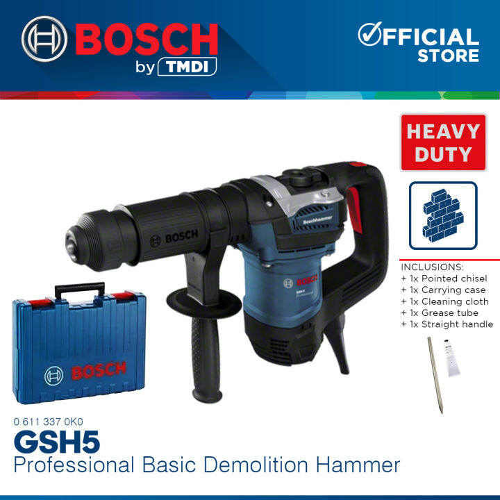 Bosch Professional Basic Demolition Hammer 1100W with Case GSH 5 ...