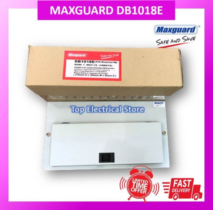 MAXGUARD METAL CLAD DB1018E 1 ROW 18 WAY DB BOX | Lazada