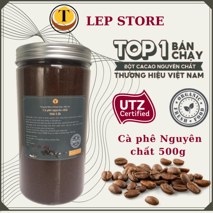 Cà phê rang xay nguyên chất 100% 500g gồm 3 loại Coffee kết hợp Arabica - Culi -Robusta dùng pha ...