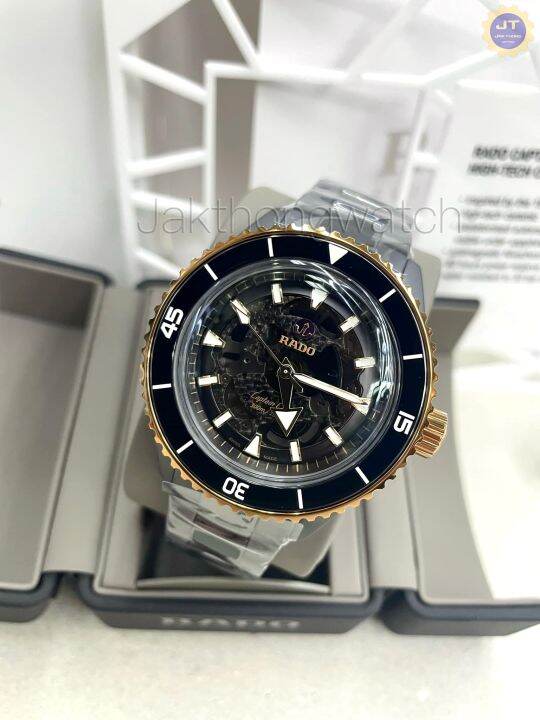 นาฬิกาข้อมือผู้ชาย RADO "CAPTAIN COOK High-Tech Ceramic" Automatic Men ...