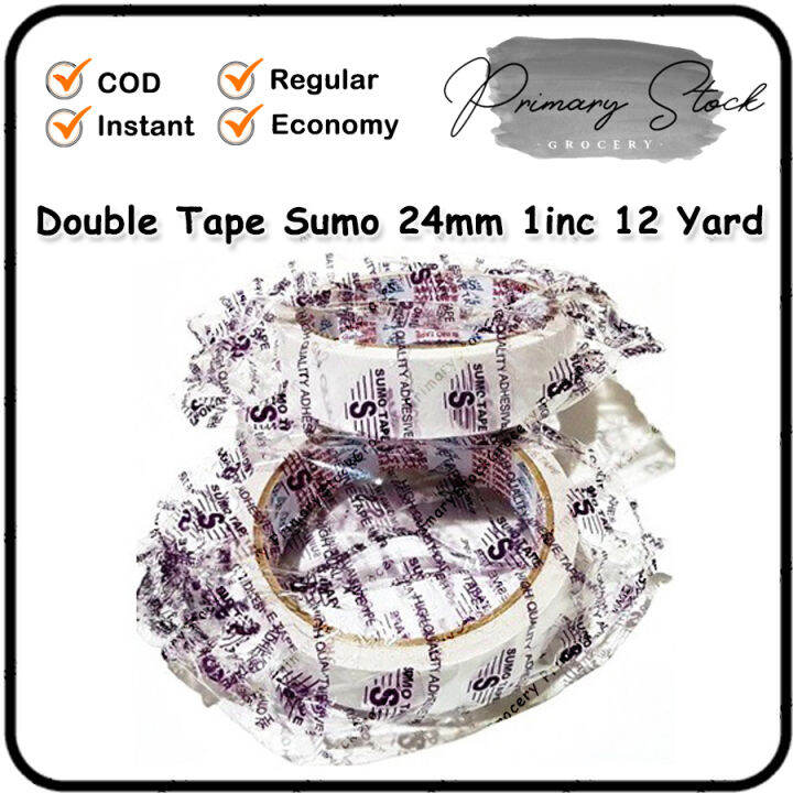 Double Tape 24mm 1 inch Dobel Tip Kuat Sumo Tape 12 Yard | Lazada Indonesia