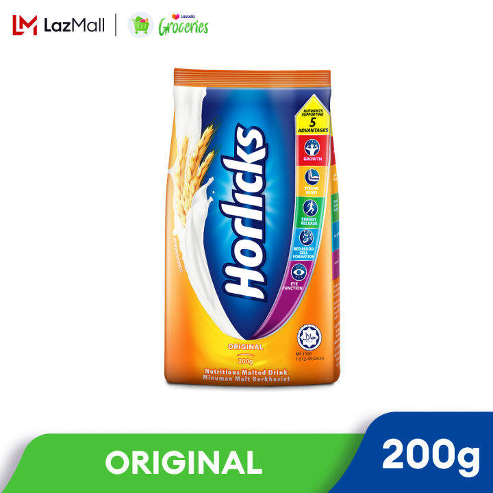 Horlicks Original Nutritious Malted Drink Refill Pack 200g | Lazada
