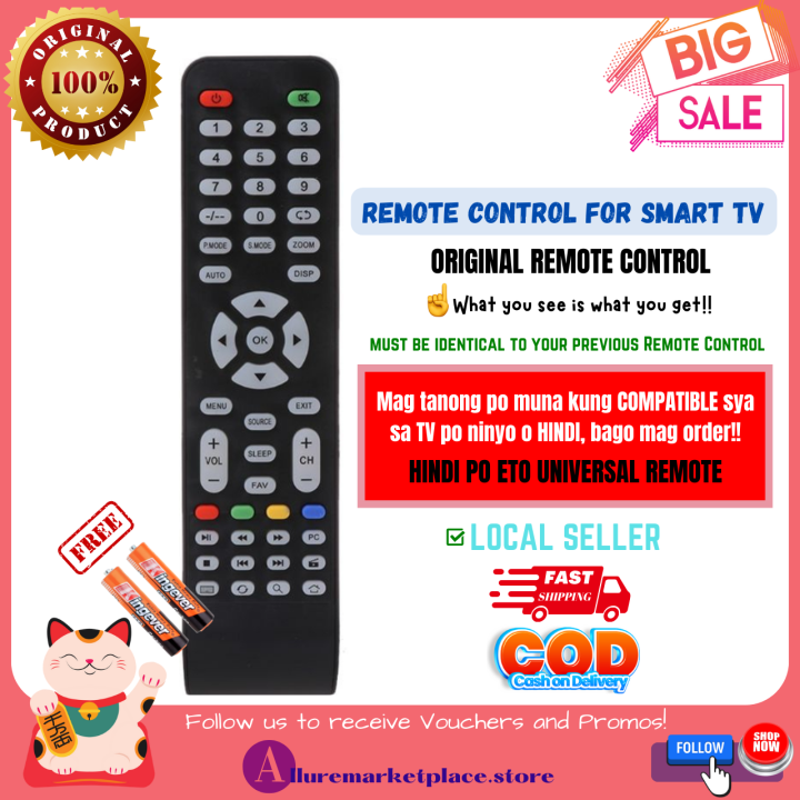Original Remote for specific Smart TV only, GOMA Remote ITEL SMART TV ...